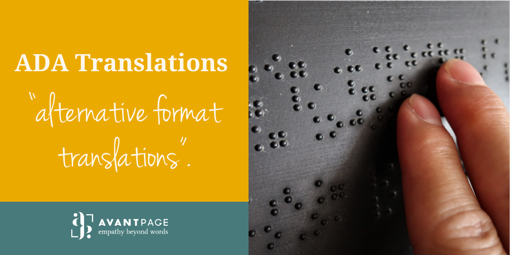 Understanding ADA translation - Avantpage Translations